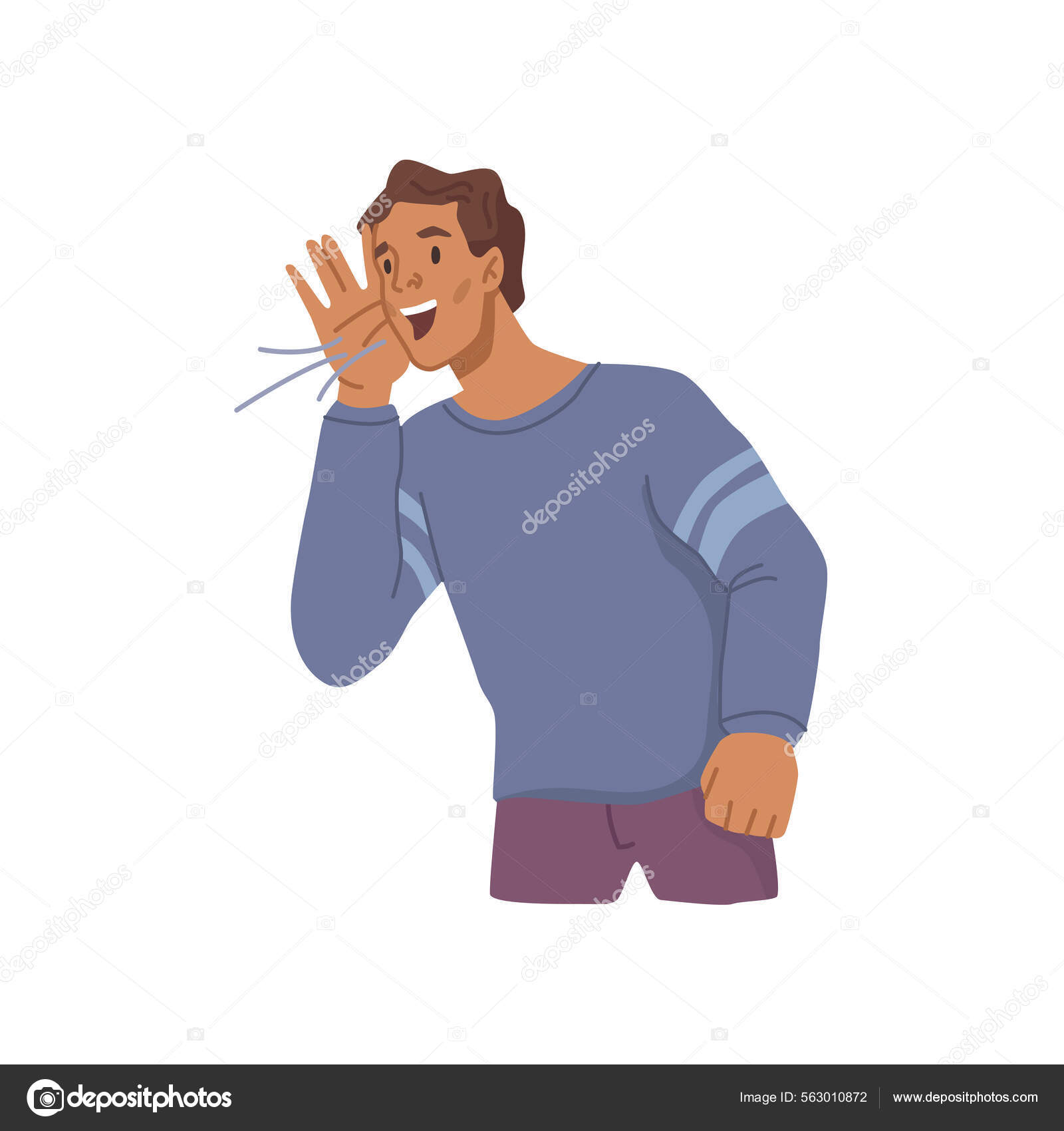 Man making marketing announcement, proposal offer Stock Vector Image by ...
