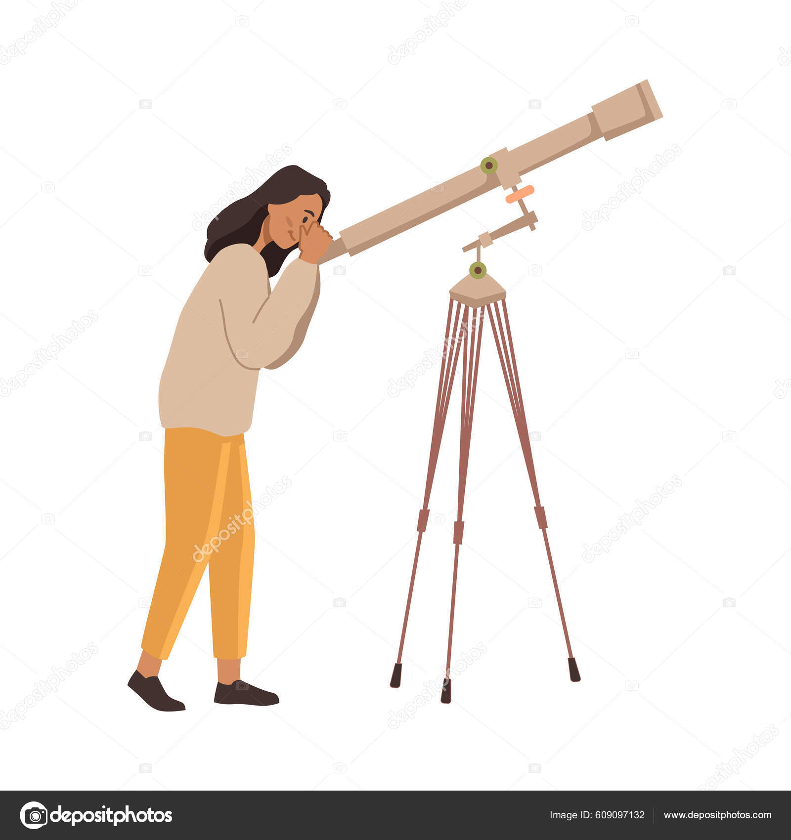 Observar Explorar Cielo Estrellado Los Cuerpos Celestes Con Telescopios ...