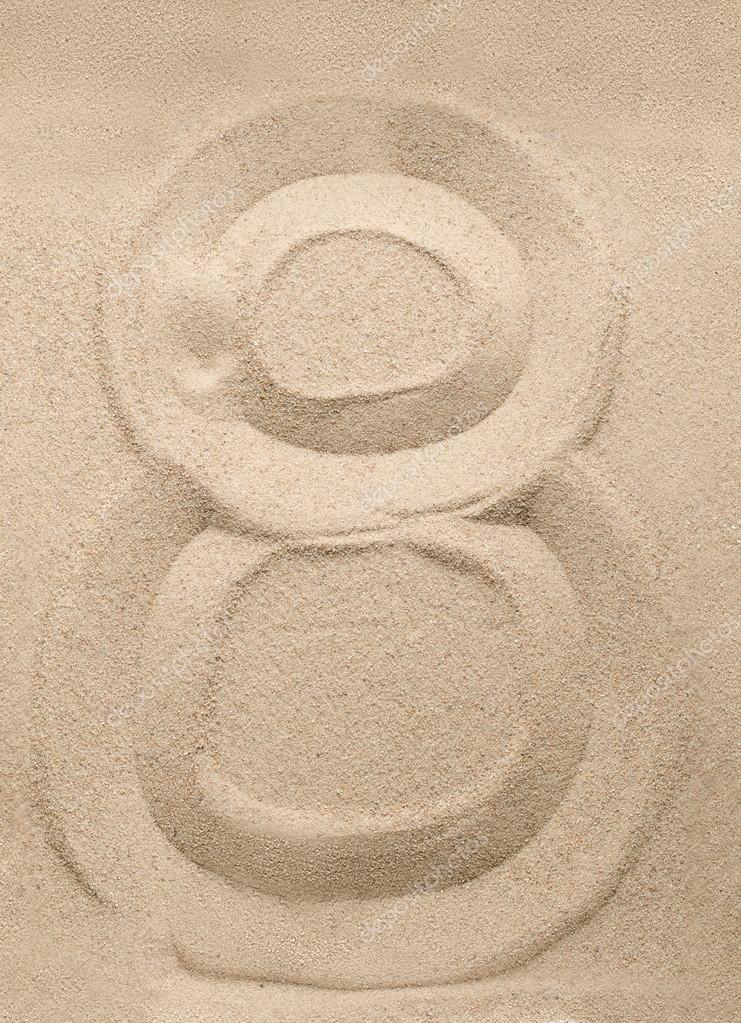 Number eight from sand Stock Photo by ©Marysa033 15888303
