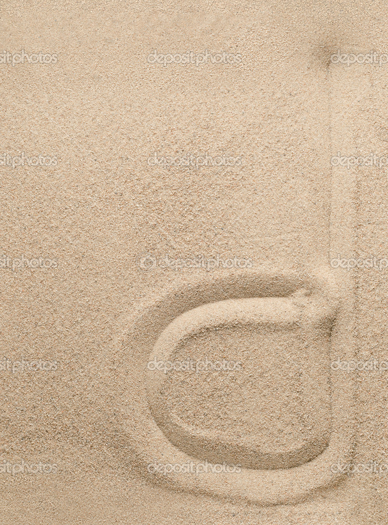 Letter d from sand — Stock Photo © Marysa033 #15888321