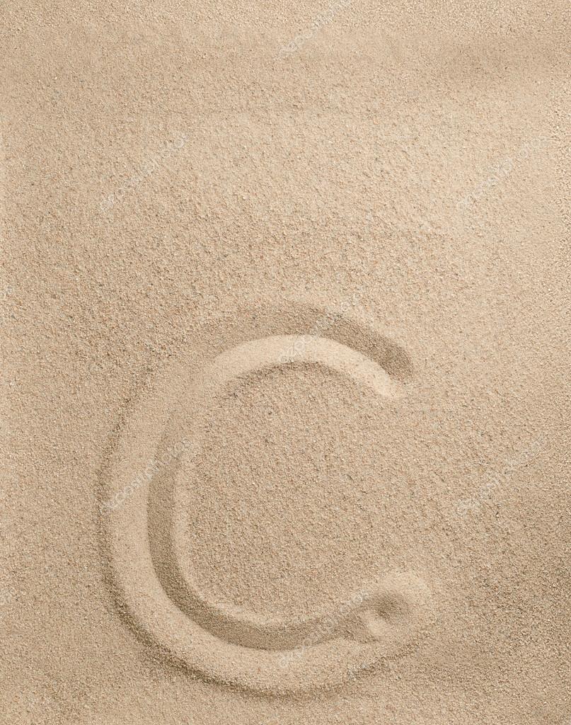 Letter c from sand — Stock Photo © Marysa033 #15888327
