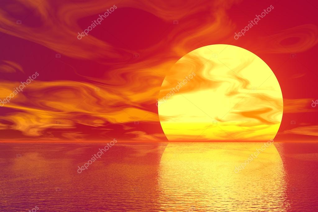 Golden sunset — Stock Photo © suravid #16177909