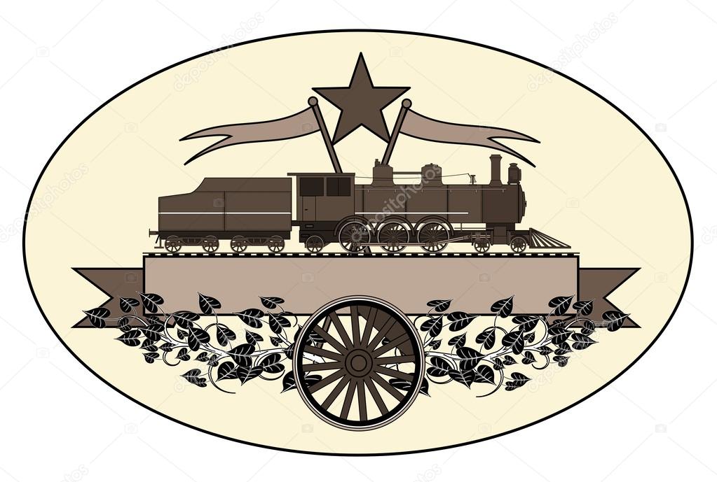 Vintage locomotive logo Stock Vector Image by ©brudercz #24345167