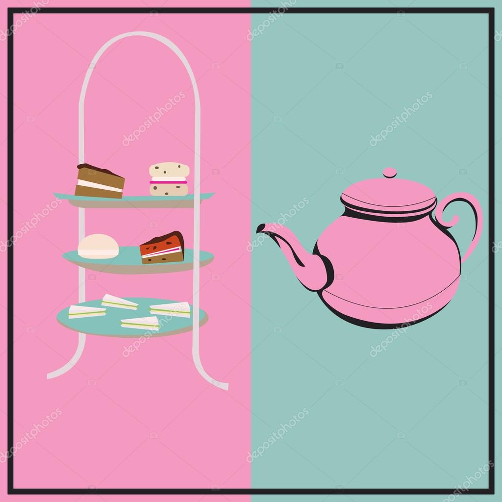Afternoon Tea — Stock Vector © petrafler #24317397