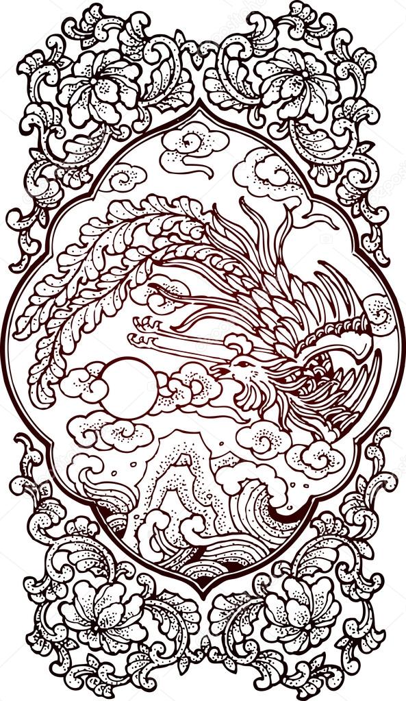 Fancy bird illustration — Stock Vector © pauljune #12737037