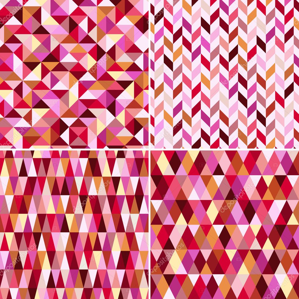 Geometric Patterns Wallpaper Pink