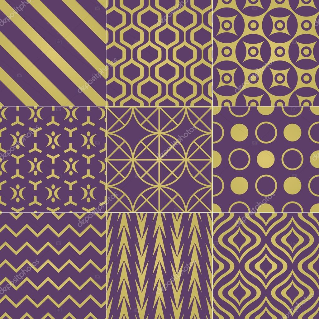 Seamless purple gold pattern — Stock Vector © pauljune #34841923