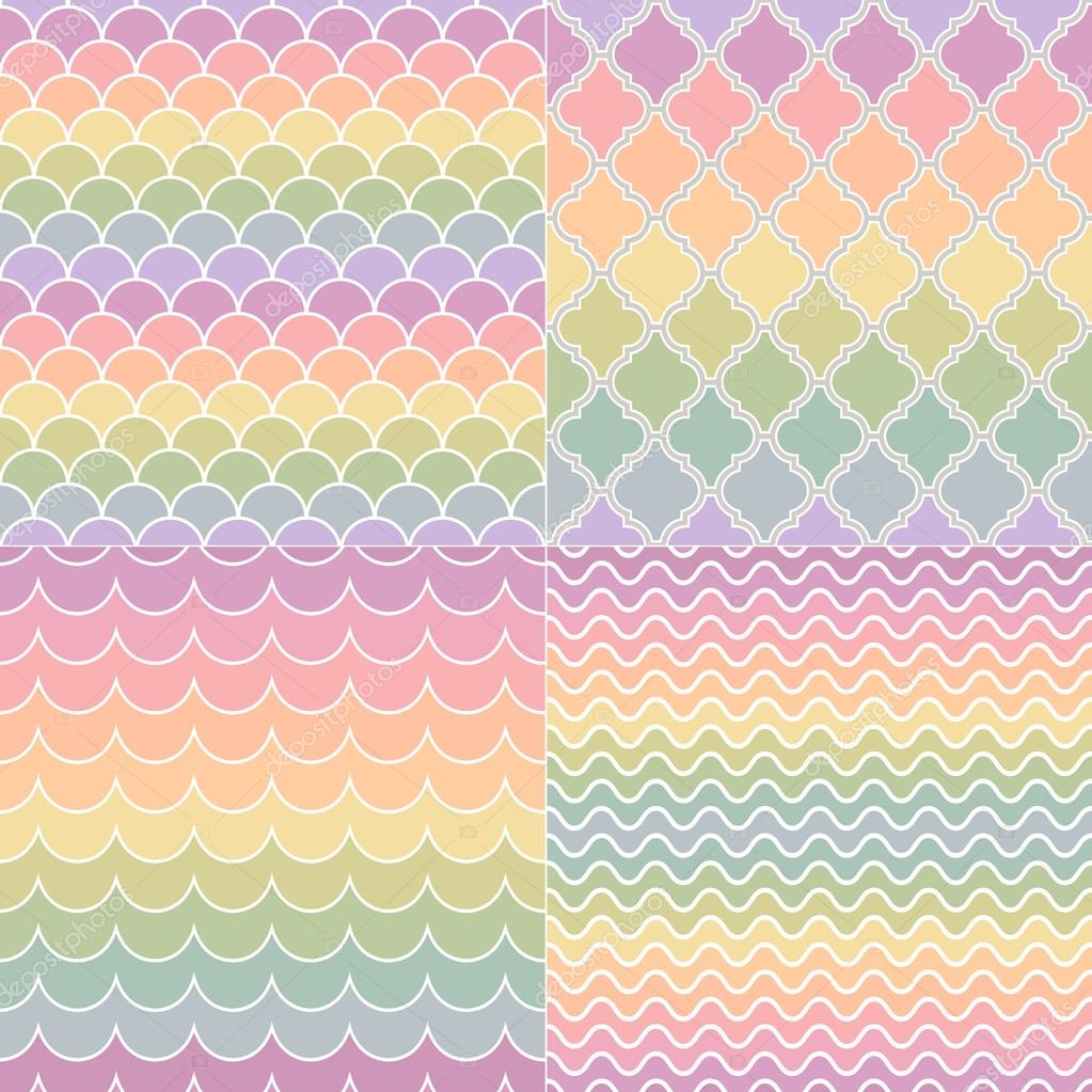 Seamless pastel colors geometric wave pattern — Stock Vector © pauljune ...