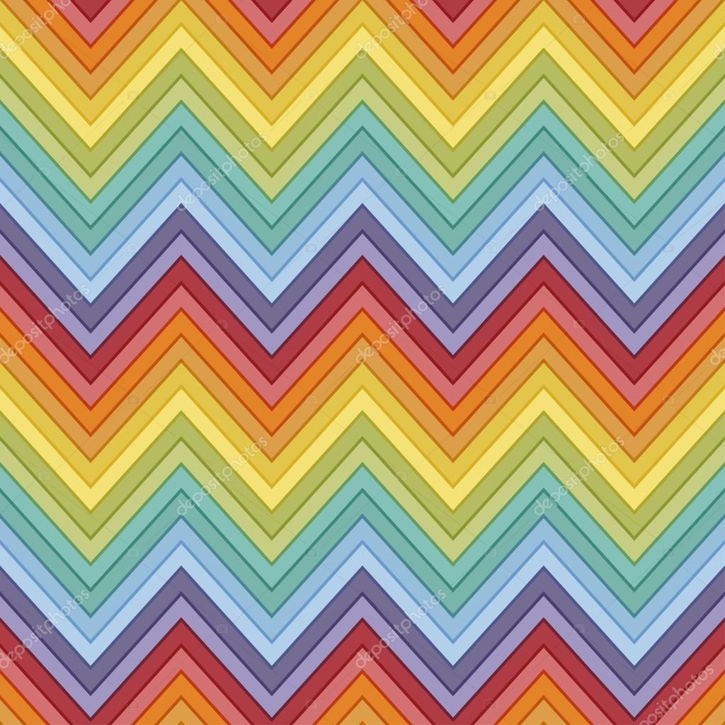 Rainbow Chevron Print