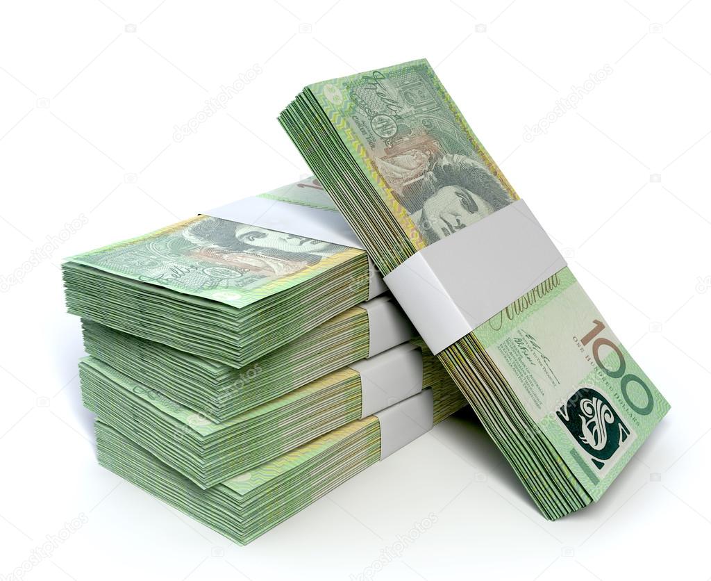 Australian One Hundred Dollar Notes Bundles Stock Photo by ©albund 25062391