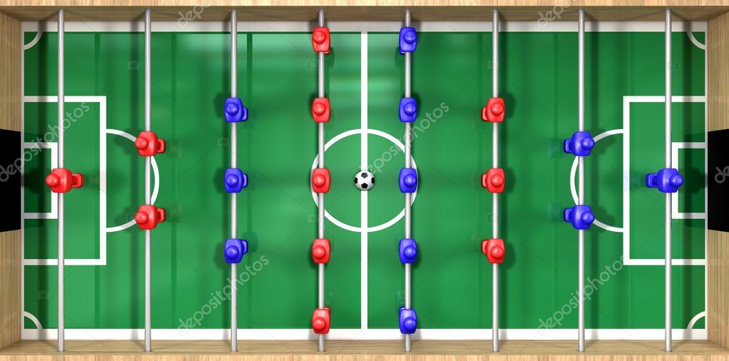 baby foot vue de dessus