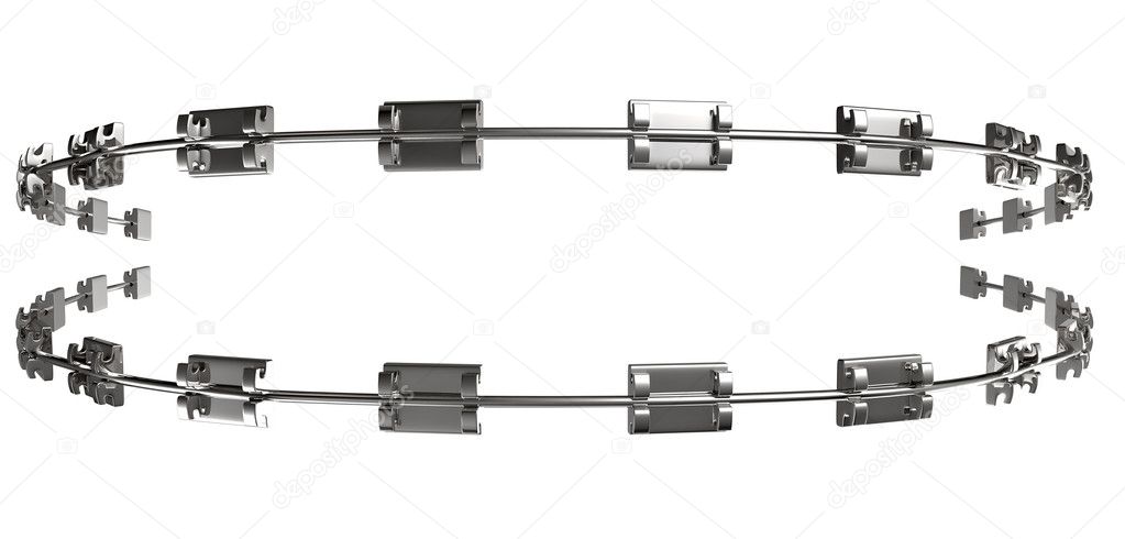 Assembled Dental Braces Extreme Close Front Stock Photo by ©albund 31234437