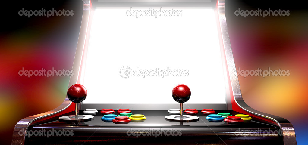 Arcade Game With Illuminated Screen Stock Photo by ©albund 33489861