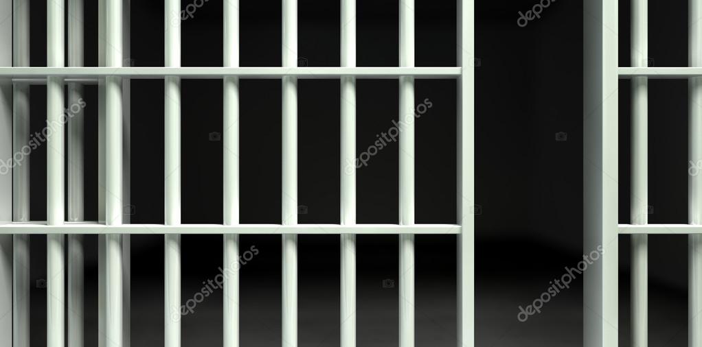 White Bar Jail Cell Front Unlocked Stock Photo by ©albund 34940571