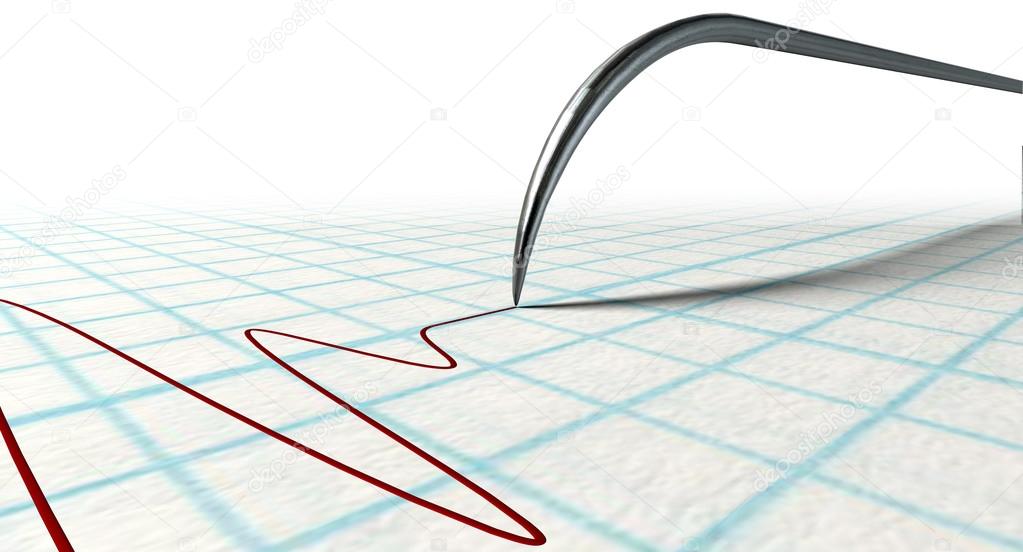 Polygraph Needle And Drawing Stock Photo by ©albund 46086747