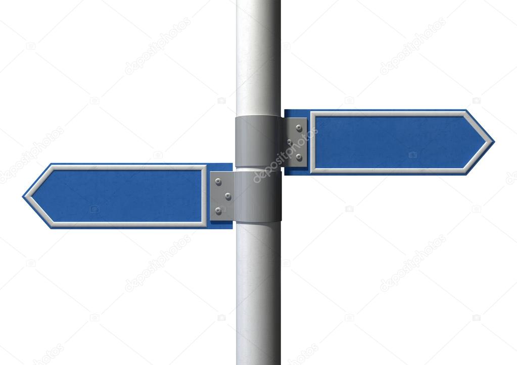 Blank Pair Pointing Signs Stock Photo by ©albund 48609051