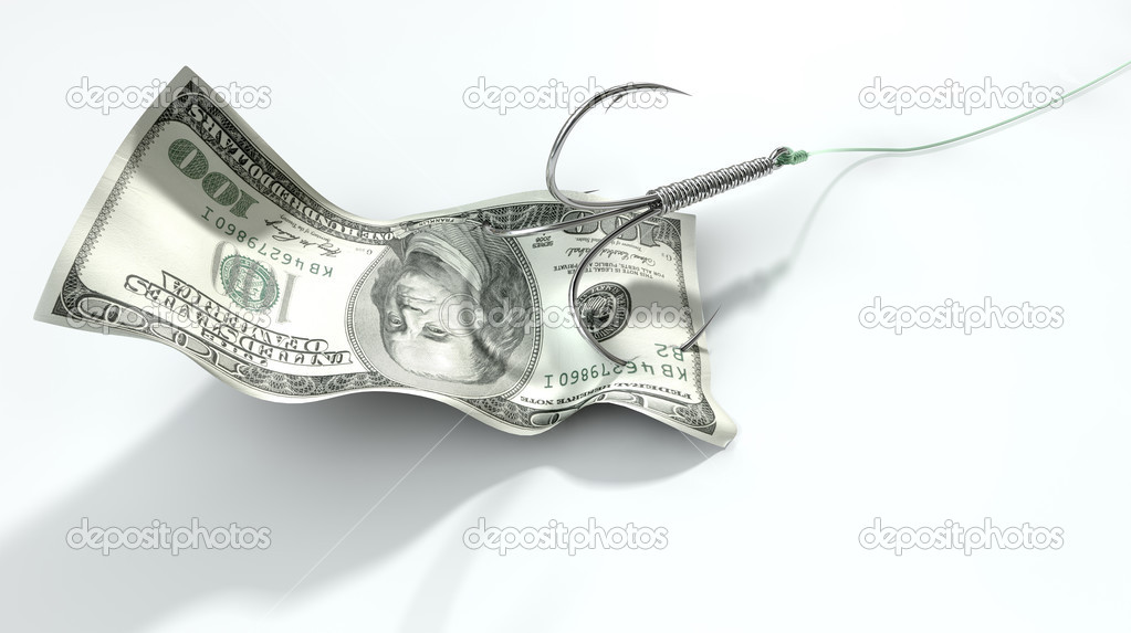 Dollar Banknote Baited Hook Stock Photo by ©albund 49446963