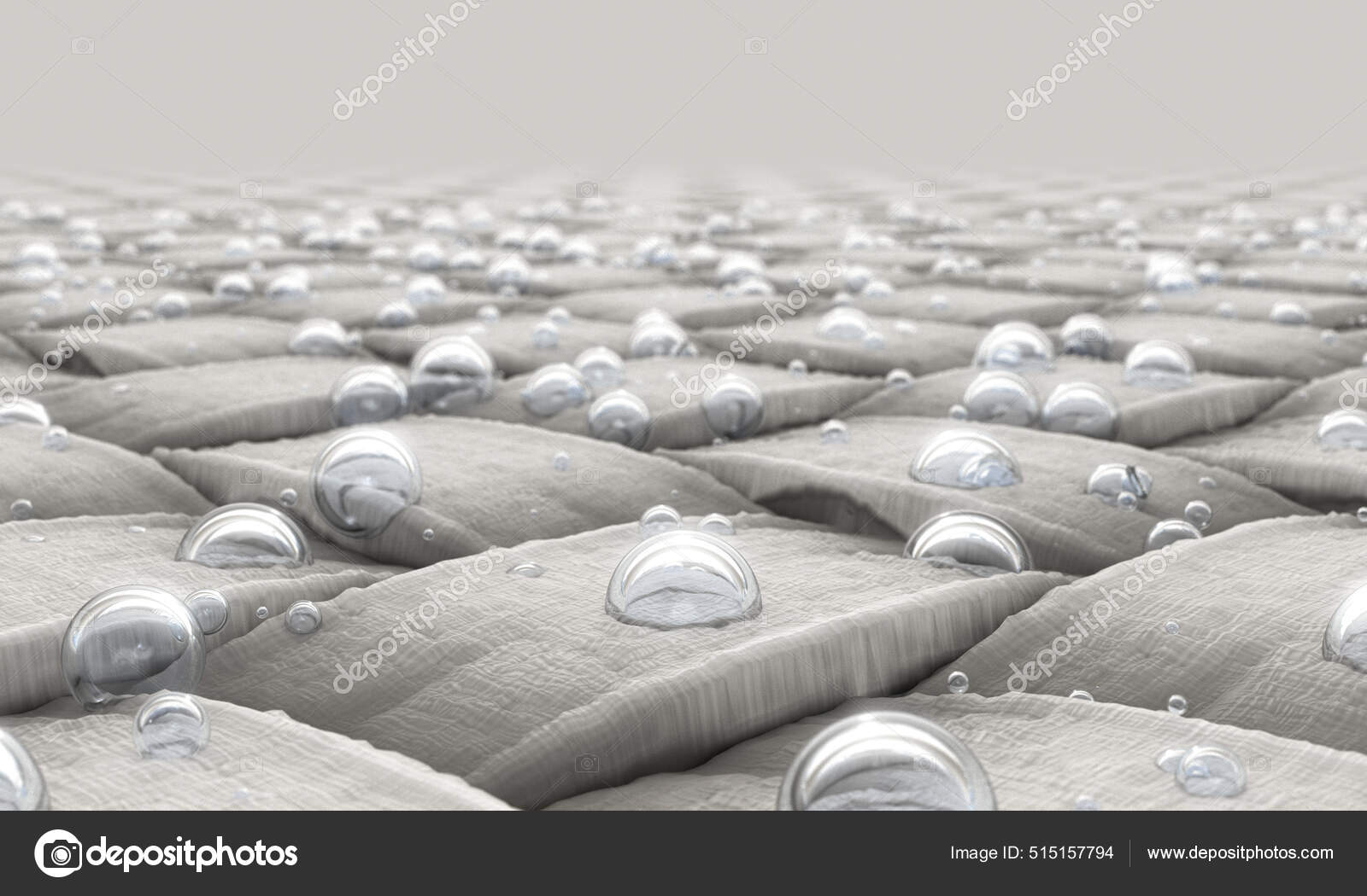 Microscopic View Simple Woven Textile Fabric Water Bubbles Absorbing ...