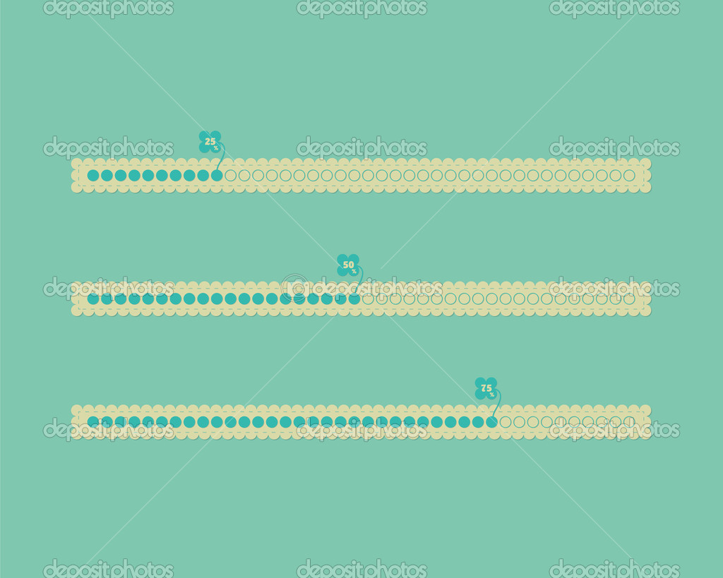 Different color vector cute progress bars Stock Vector Image by ...