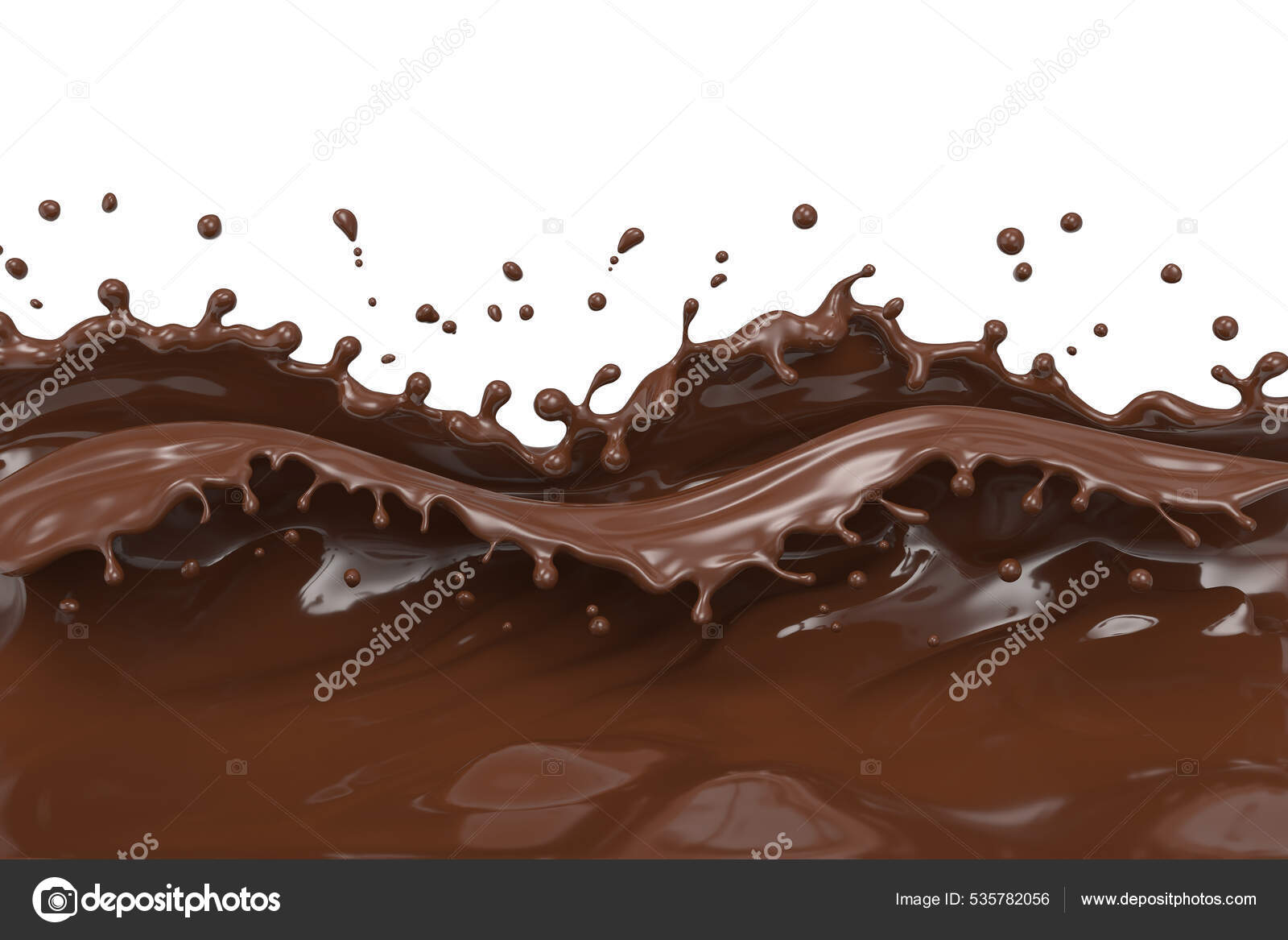 Chocolate Cocoa Splash Abstract Background Rendering Include Clipping Path Stock Photo by ...