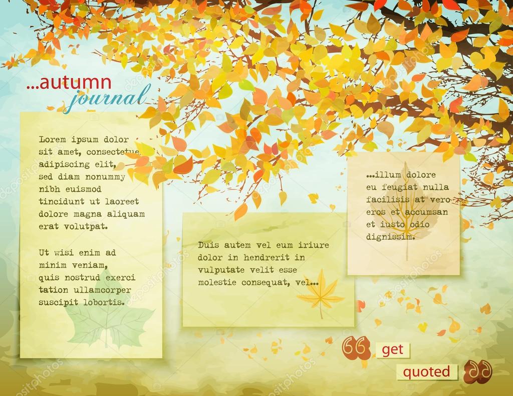 Autumn Journal — Stock Vector © LanaN. #27317191