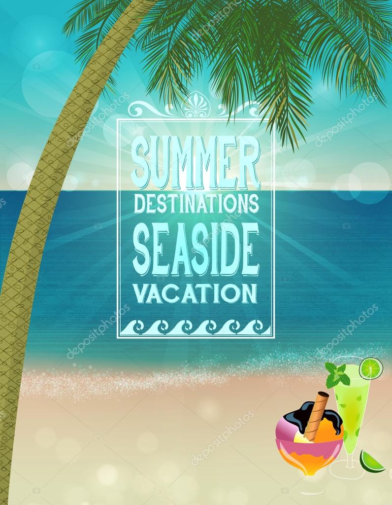 Tropical Paradise Poster Advertisement Stock Vector by ©LanaN. 27627925