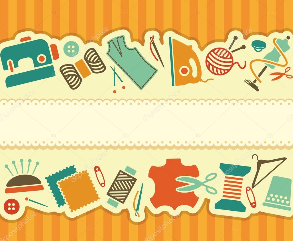 Sewing And Needlework Banner — Stock Vector © Klava 37664389