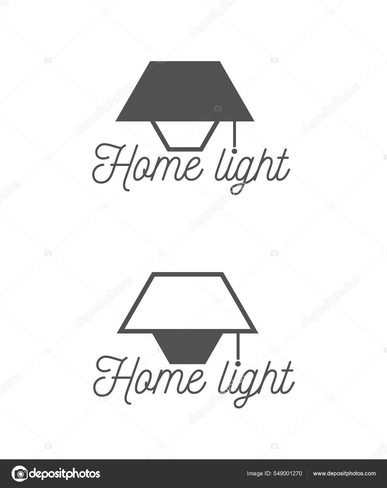 Home light. Interior logo design.symbol of lamp vector template Stock ...