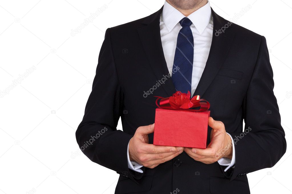 Businessman with gift Stock Photo by ©georgenight 14794533
