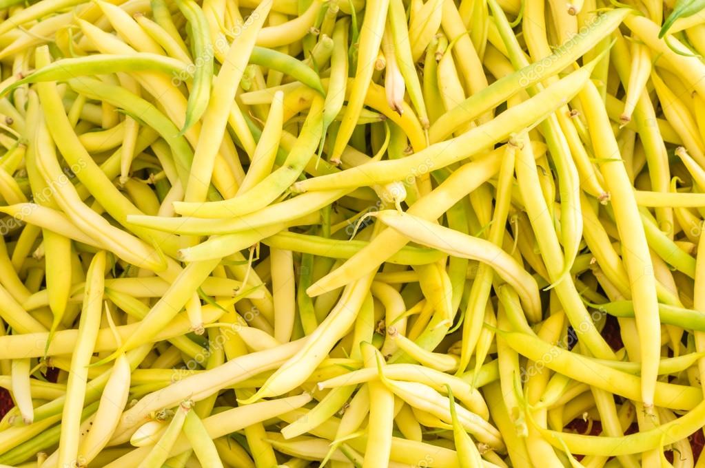 Yellow beans on display at the market — Stock Photo © zigzagmtart #49551401