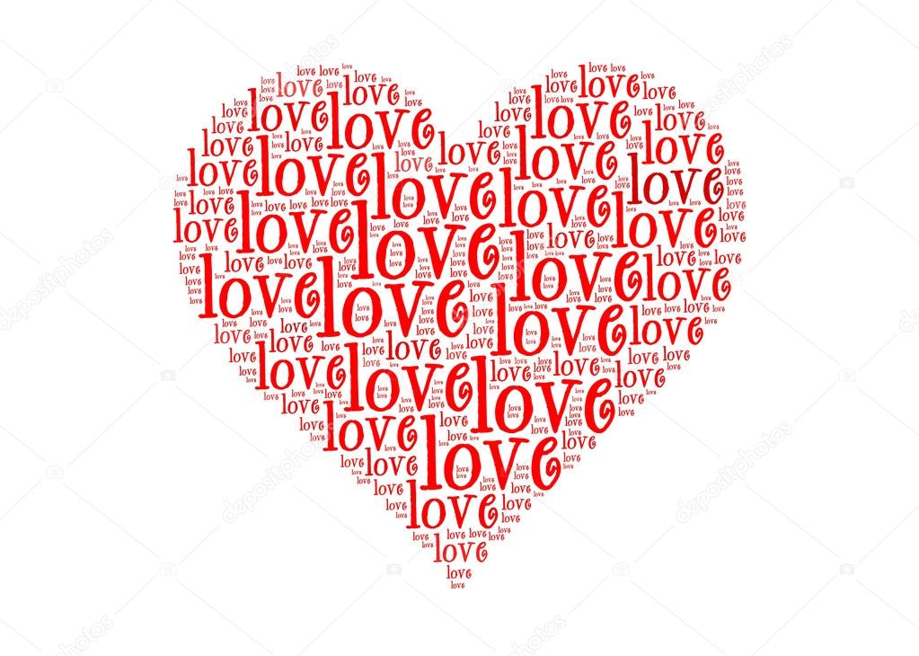 Love text in love symbol-text graphics and arrangement concept — Stock ...