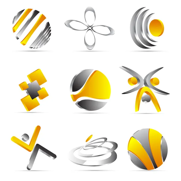 Blue business icons design — Stock Vector © lemony #12129081