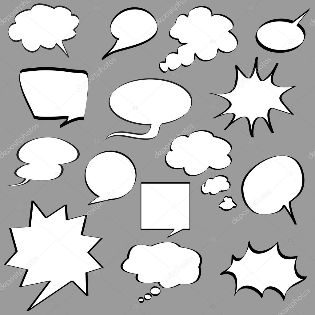 Comic speech bubbles Stock Vector Image by ©lemony #12129076