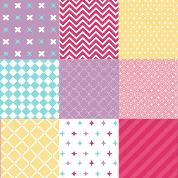 Set of nine colorful seamless patterns — Stock Vector © Barmaleeva ...