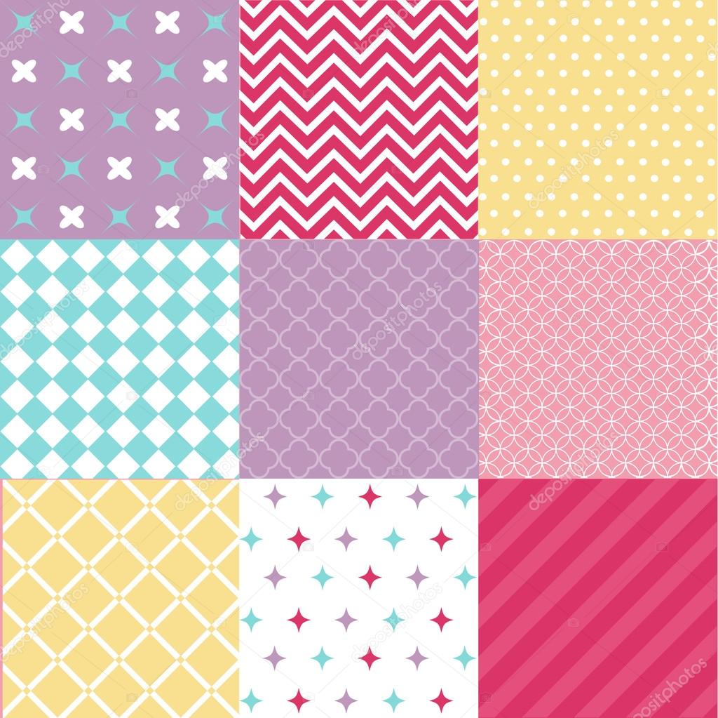 Patrones sin costura con textura de tela Stock Vector by ©lemony 24070999