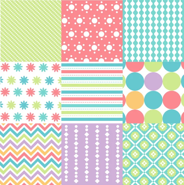 Seamless patterns with fabric texture Stock Vector by ©lemony 9599696