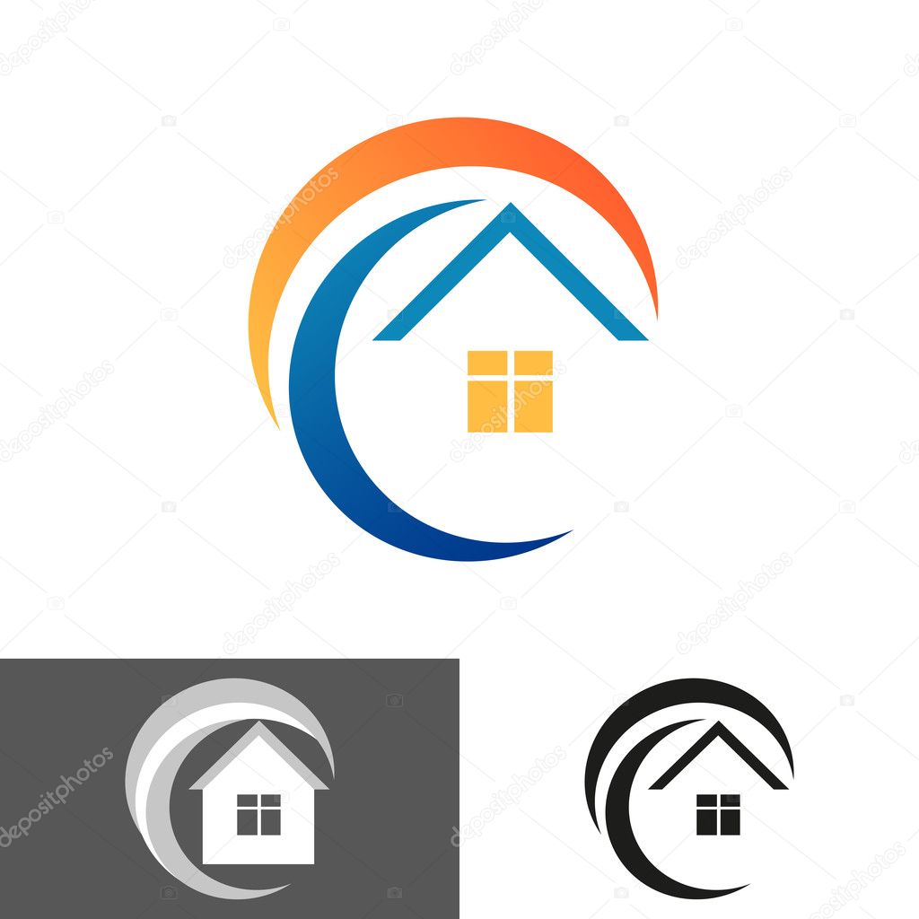 House, home logo, icon Stock Vector by ©lemony 48383685