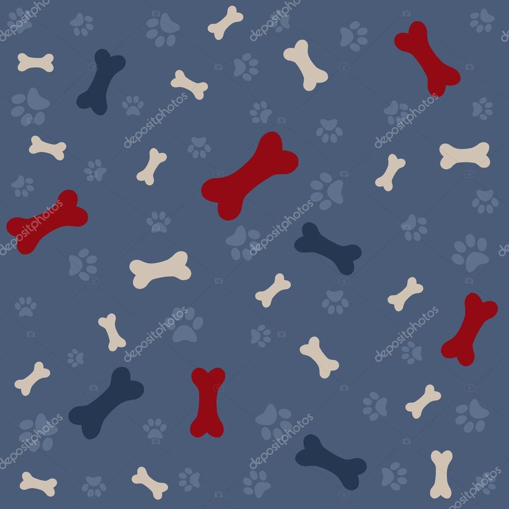 Red Dog Paw Print Background