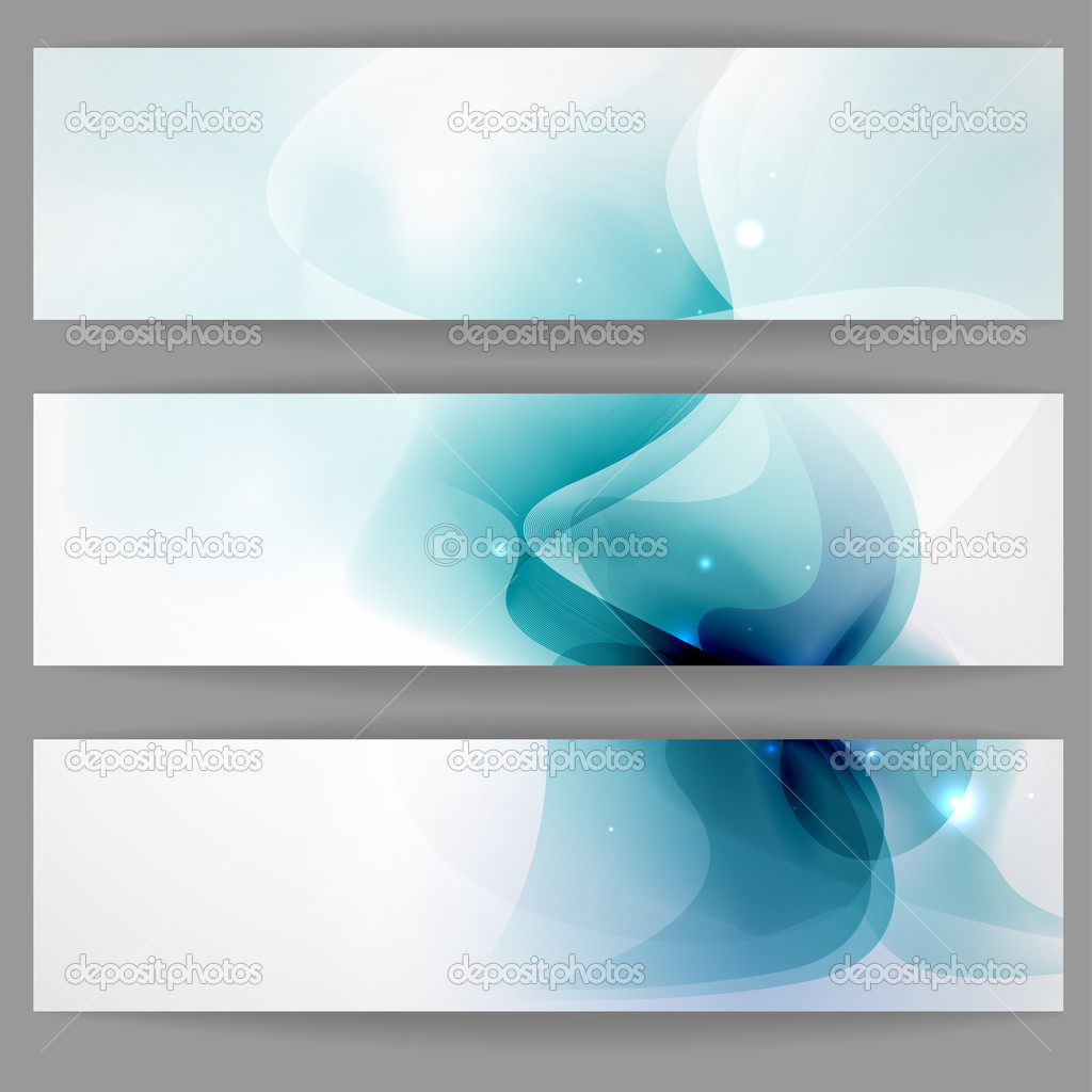 Abstract banner in blue color. Stock Vector Image by ©HelenStock #28056865