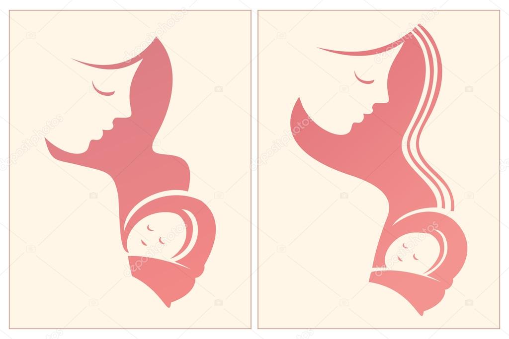 Mother with the baby on hands Stock Vector Image by ©crop_ #13581824
