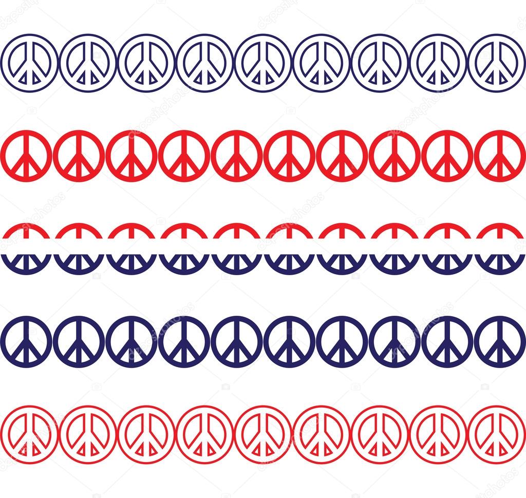 Patriotic Peace Sign Borders Stock Vector by ©Zethinova1 26810093