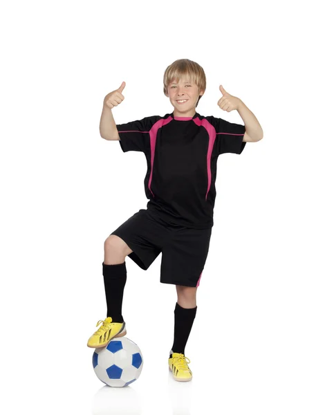 Preteen with a uniform for play soccer Stock Photo by ©Gelpi 24343635