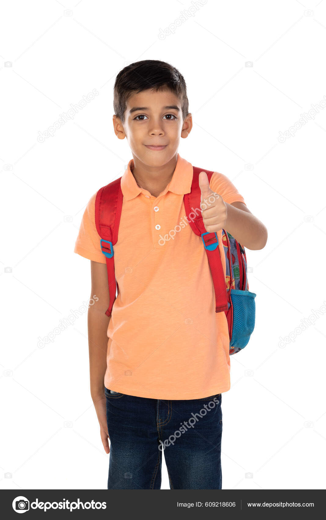 Schoolboy Backpack Isolated White Background — Stock Photo © Gelpi ...
