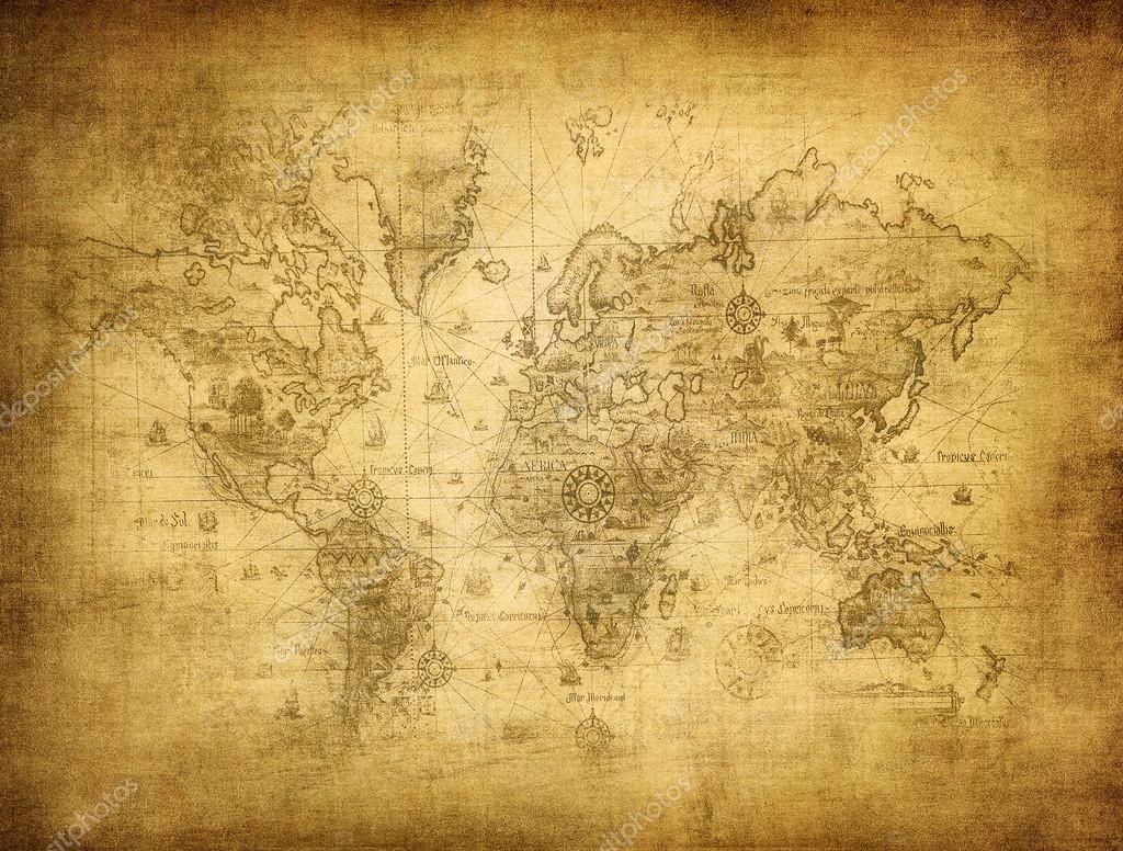 Ancient map of the world — Stock Photo © javarman #17150093