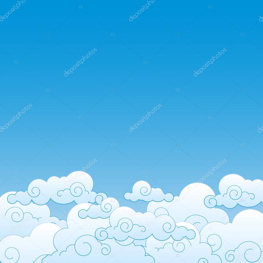 Good weather background. Blue sky with clouds Stock Vector Image by ...