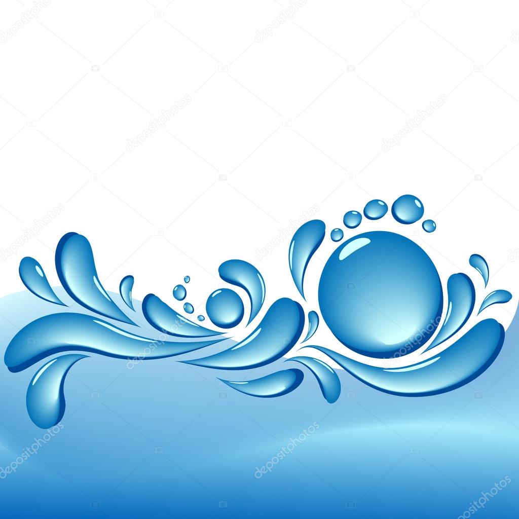 Water splash wave vector background — Stock Vector © JMcreation #22969388