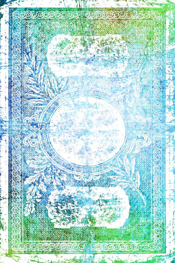 Elegant vintage banknote-style border frame: abstract textured ...
