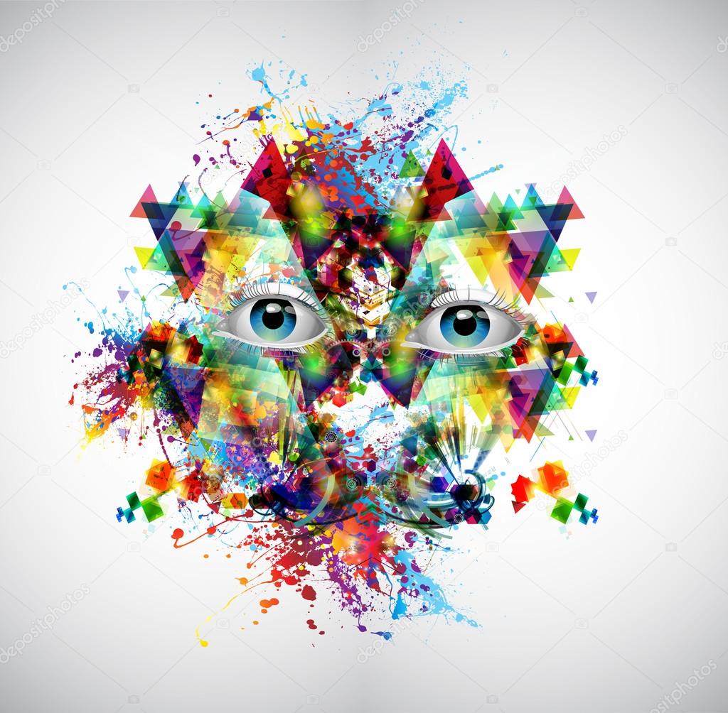 Art abstract face Stock Vector by ©valik4053022 42943687