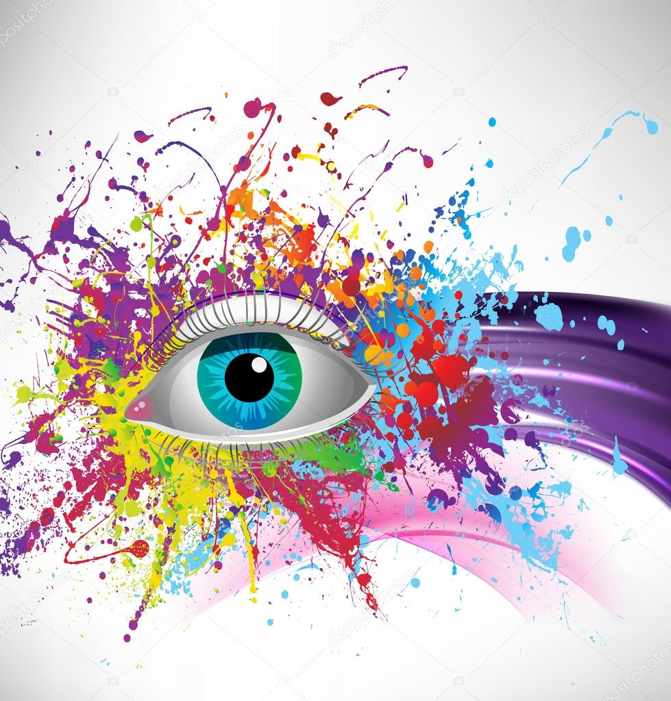 Eye splashes of bright colors Stock Vector Image by ©valik4053022 #44146347
