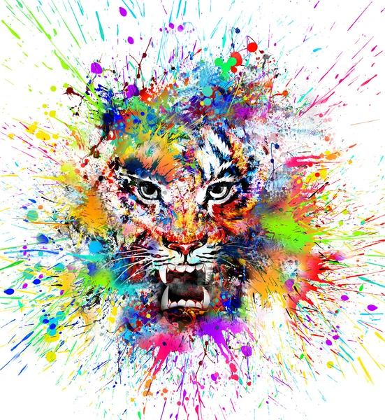 Abstract tiger ⬇ Vector Image by © valik4053022 | Vector Stock 45443831